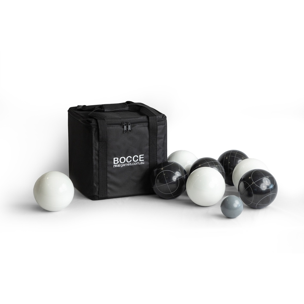 8 Bocce in Bag - Black White | RealGames